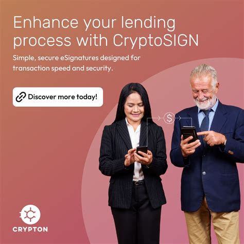 Crypton Mobile On Linkedin Lendingsolutions Cryptosign Esignatures