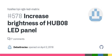 Increase Brightness Of Hub08 Led Panel · Issue 578 · Hzellerrpi Rgb