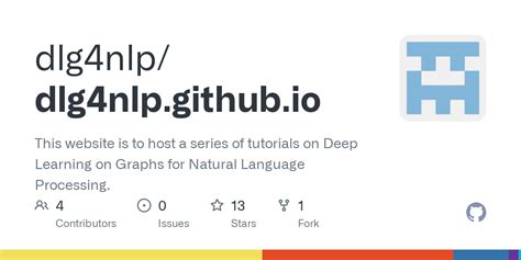 Github Dlg Nlp Dlg Nlp Github Io This Website Is To Host A Series Of Tutorials On Deep