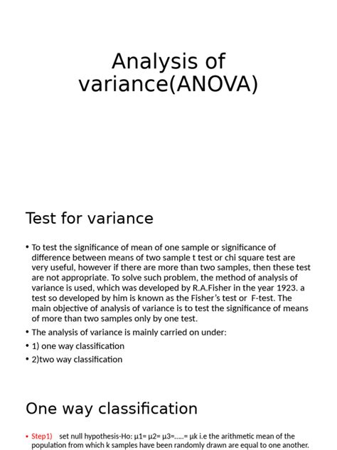 F Test Anova Pdf