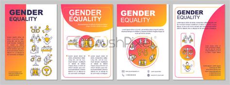 Gender Equality Brochure Template Right For Education And Workplace
