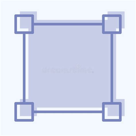 Icon Draw Square Related To Graphic Design Tools Symbol Two Tone Style Simple Design Editable