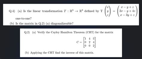 q 4 a ﻿is the linear transformation t r3→r3