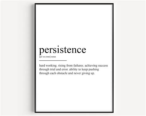 Persistence Definition Print Etsy