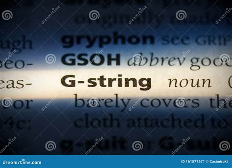 G String Stock Image Image Of Paper Dictionary Macro 161577671