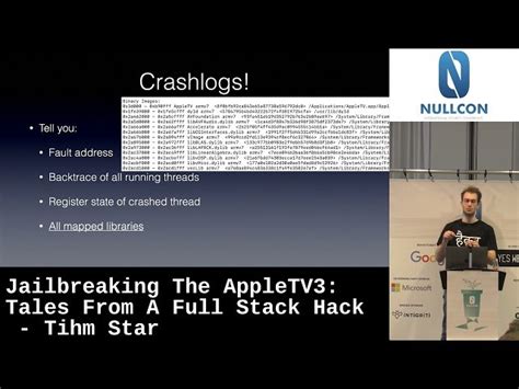 nullcon talk jailbreaking the appletv3 tales from a full stack hack from nullcon class central