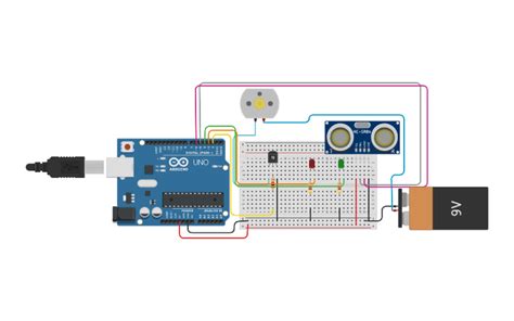 Circuit Design Hand Sanitizer Using Arduino Tinkercad