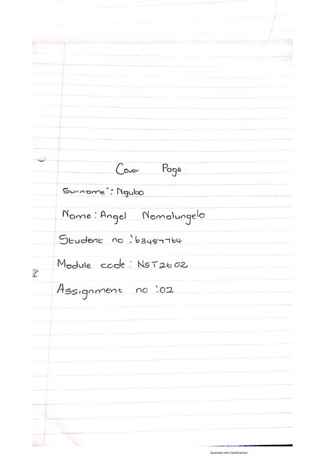 Nstass 2 Assignment 2 Of Nst2602 Nst2601 Studocu