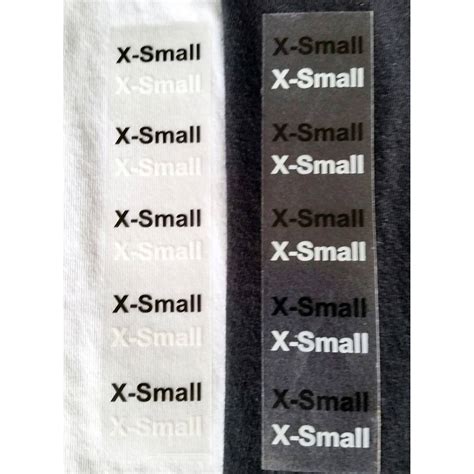 White Black Modern Ultra Clear Size Strip Labels