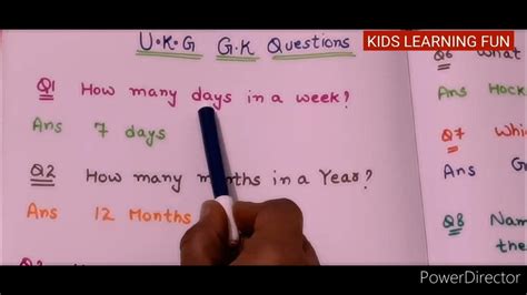 Lkg Gk Questions And Answers General Knowledge Qanda For Ukg