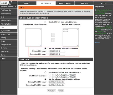 Change Dns On A Dsl Router D Link Cleanbrowsing Help