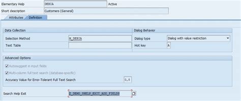 Adding Additional Output Fields To Standard SAP Search Helps With Minimal Modifications
