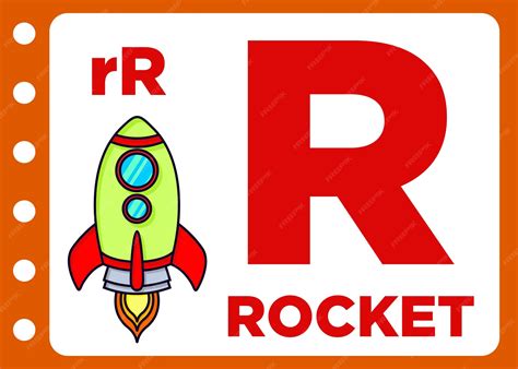 Premium Vector Letter R Is For Rocket Cartoon Rocket Free Vector