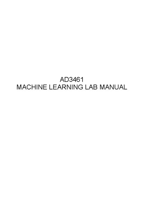 Ad3461 Machine Learning Lab Manual Hypothesis Consistency And Id3