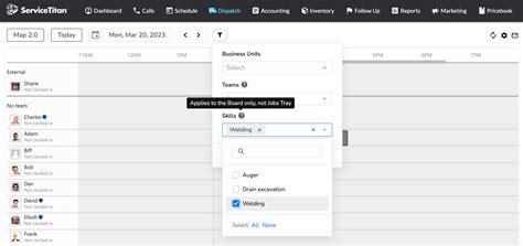 Filter The Dispatch Board