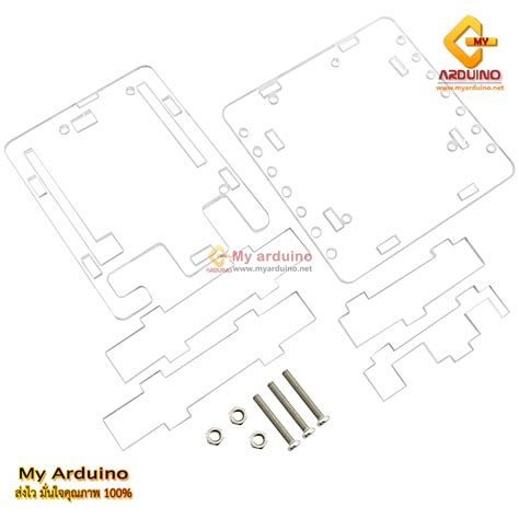 Arduino Uno R3 Acrylic Case Box กล่องอะคริลิคแบบใส สำหรับ Arduino Uno Case พร้อมขายึด ขาย
