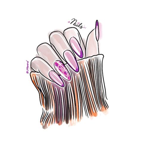 Mano Femenina Con Uñas Largas Diseño De Uñas De Moda Humor De Manicura