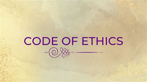 Code Of Ethics