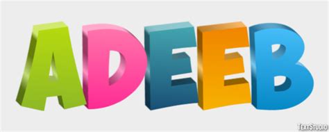 Adeeb Multi Color For The New Year Text Effect Generator