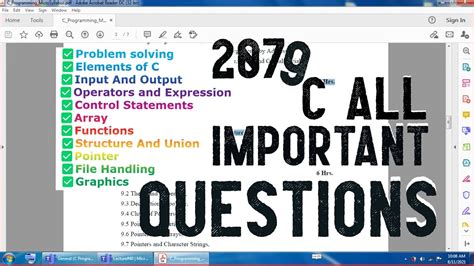 Bsccsit 1st Semester C Programming Important Chapter And Question 2079 C Programming Exam