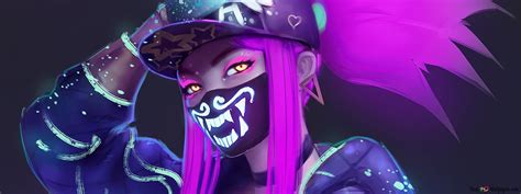 Lol League Of Legends Neon Akali K Da K Wallpaper Download