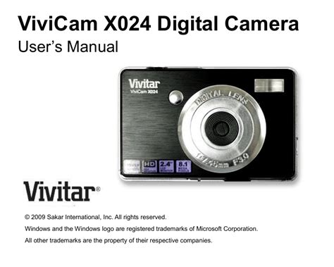 Vivitar Vivicam X024 Camera User Guide Manualzz