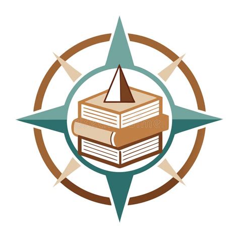 Compass Rose With Books Education Navigation Knowledge And Learning