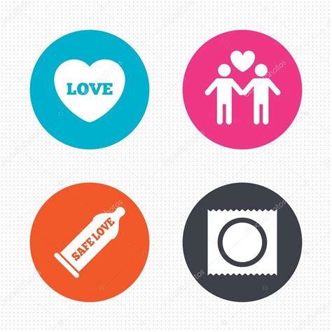 Condom Safe Sex Icons Stock Vector Image By Blankstock