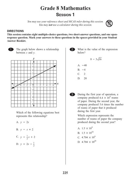 Grade 8 Math Test Pdf