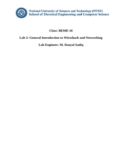 Lab 2 General Intro To Wireshark And Networking Pdf