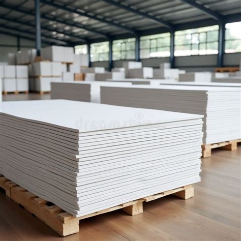 Stack Of Wooden Plywood In A Lumber Yard Stock Illustration