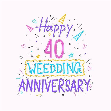 Happy 40th Anniversary Free Clipart