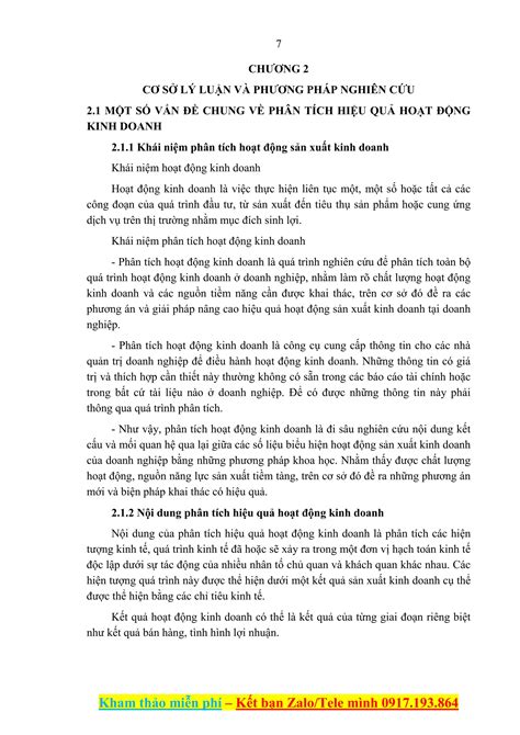 Kh A Lu N Ph N T Ch K T Qu Ho T Ng Kinh Doanh C A Doanh Nghi P T