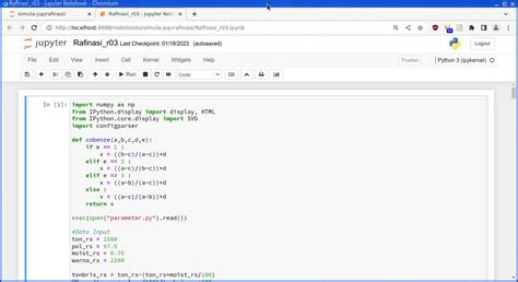 Video Gatot Yogiantoro On Linkedin Sugarrefinery Simulation Jupyter