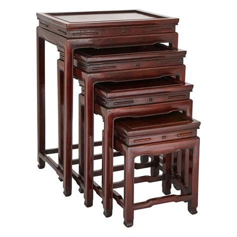 Four Chinese Rosewood Nested Tables For Sale At 1stdibs