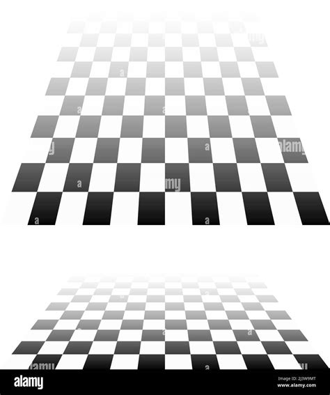 3d chessboard checkerboard pattern in perspective checkered chequered checks planes vanishing