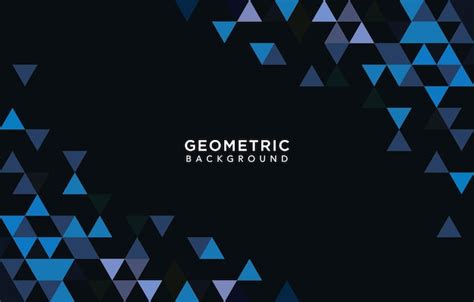 Premium Vector Abstract Geometric Dark Background With Triangle Shapes