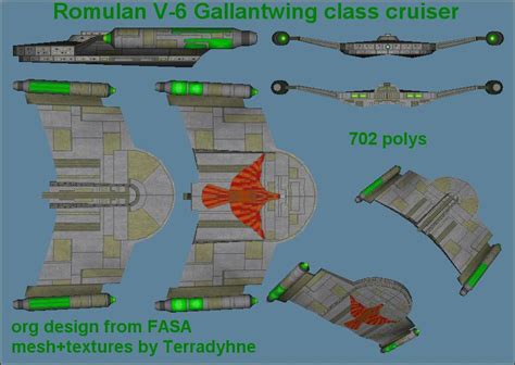 Romulan V 6 Gallantwing Class Cruiser Star Trek Starfleet Command
