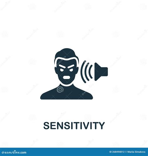 Sensitivity Icon Monochrome Simple Sign From Core Values Collection Stock Illustration