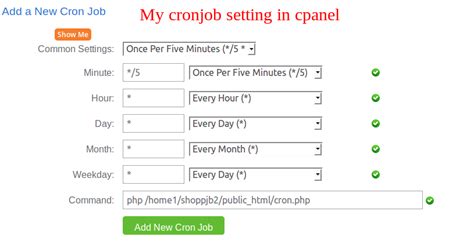 Cronphp Not Working Using Cronjob Setting From Cpanel And No
