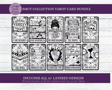 Smut Tarot Card Collection Bundle Bookish Designs Calypso Belle