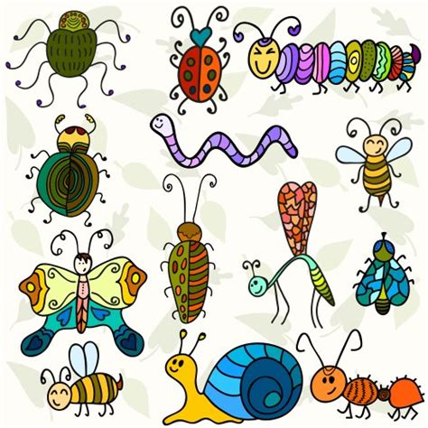 Cute Bugs Royalty Free Vector Image Vectorstock
