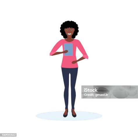 아프리카계 미국인 사업가 폴더 서 포즈 행복 한 여자 사무실 노동자 여성 만화 캐릭터 전체 길이 평면 분리를 들고 아바타에 대한 스톡 벡터 아트 및 기타 이미지 Istock