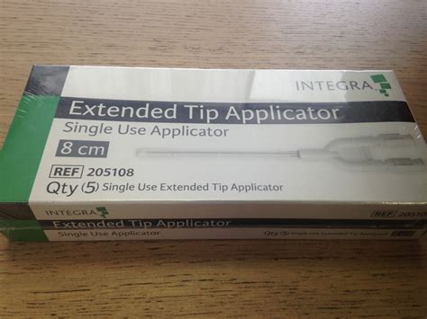New Integra 205108 Single Use Extended Tip Applicator 8cm 5box X New Integra 205108 Single Use Extended Tip Applicator 8cm 5box X