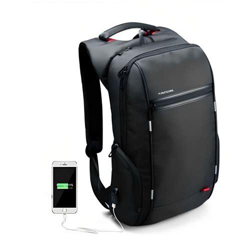 Kingsons 15.6" Charged Series Smart Backpack with USB Port, Black ...