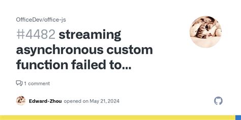Streaming Asynchronous Custom Function Failed To Calculate Time · Issue 4482 · Officedevoffice