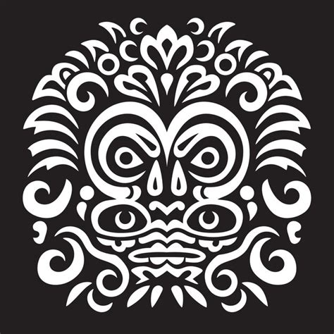 Ethnic Embellishments Vector Icon Featuring Vibrant Dayak Pattern Tribal Traditions Dayak