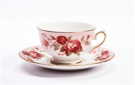Premium Ai Image Classic Tea Cup On White Background