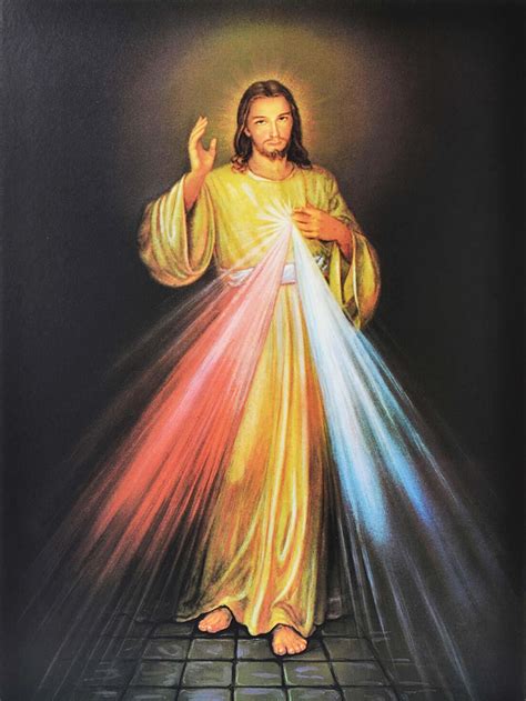 Divine Mercy Jesus Christ Painting Print Poster Etsy In 2024 Jesus