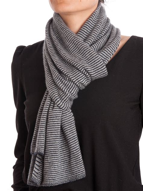Multi Stripe Scarf 100 Cashmere Dalle Piane Cashmere